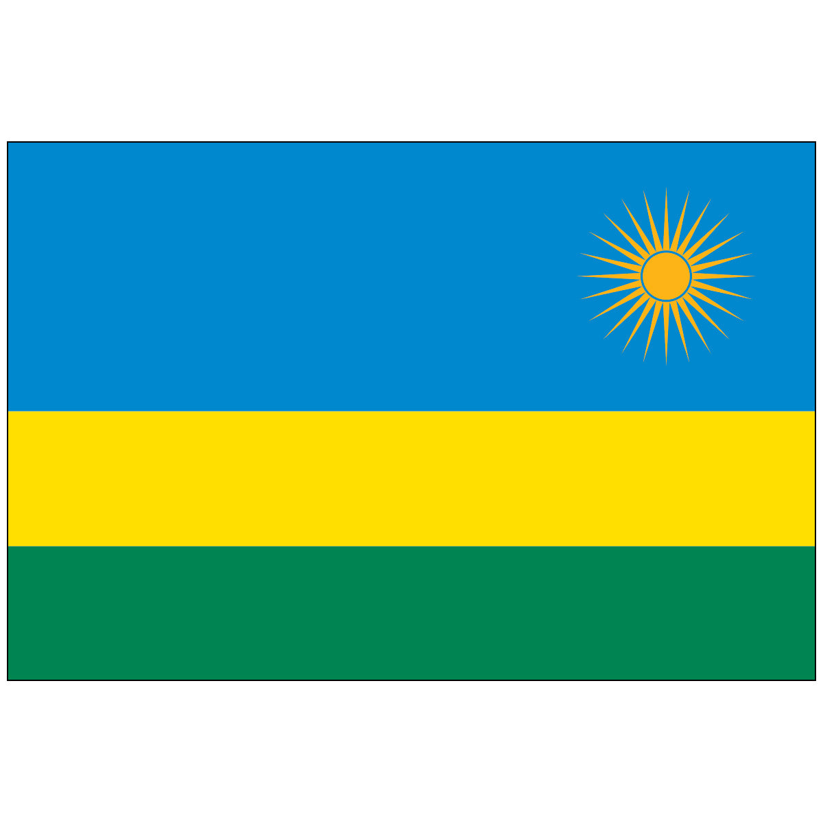 High-Quality Rwanda Flag - Durable Outdoor Nylon | Flagsource Southeast