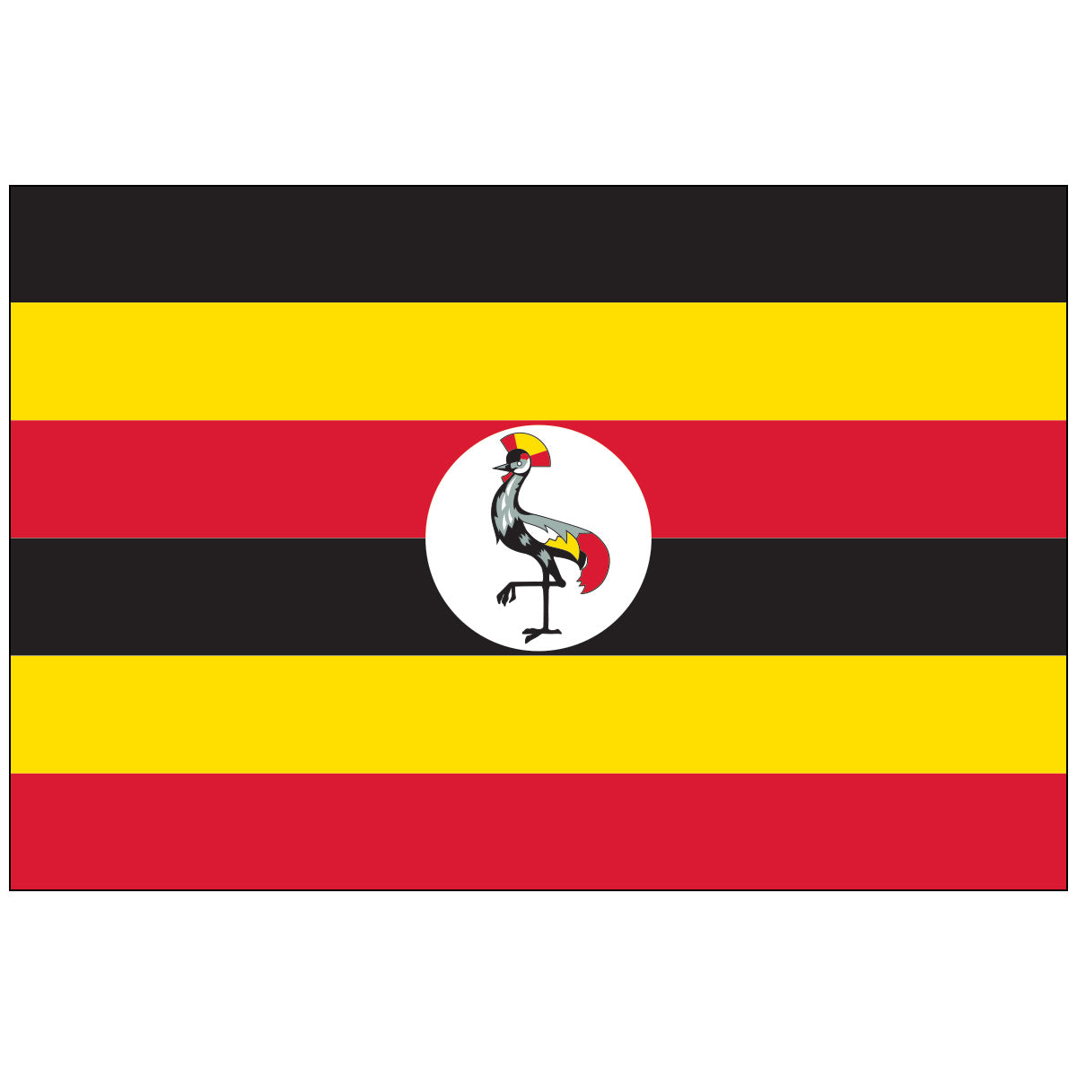 High-Quality Uganda Flag - Durable Outdoor Nylon | Flagsource Southeast