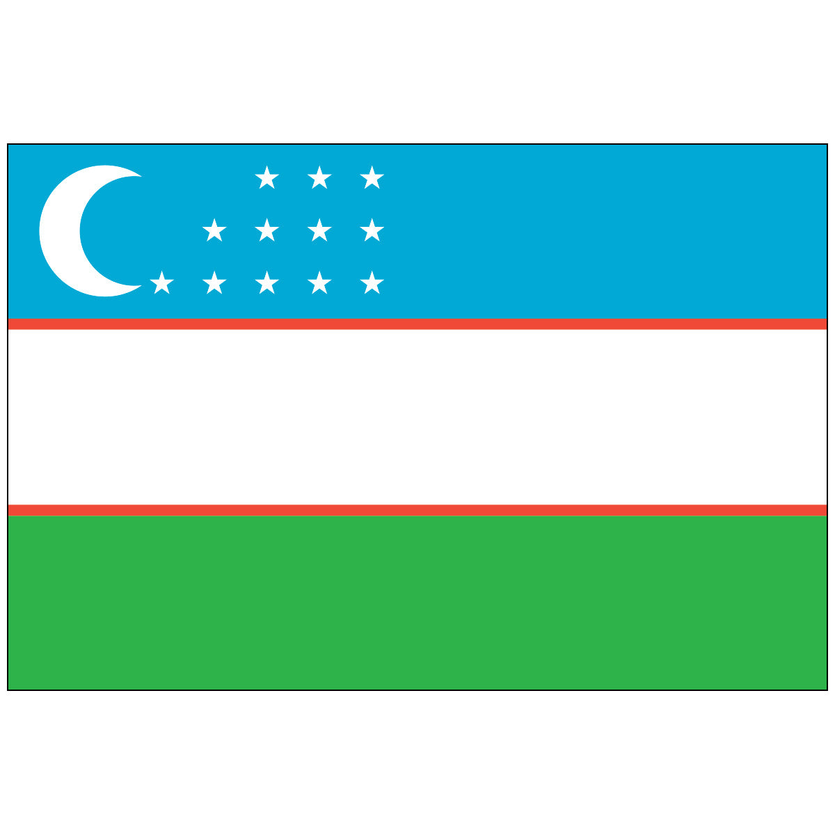 High-Quality Uzbekistan Flag - Durable Outdoor Nylon | Flagsource Southeast